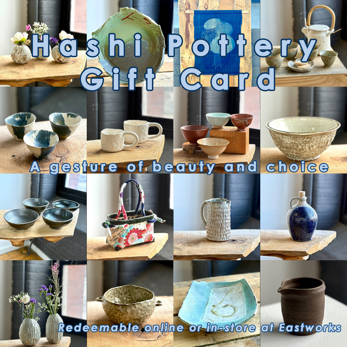 Hashi Pottery Gift Card – Handmade Beauty, Your Choice
